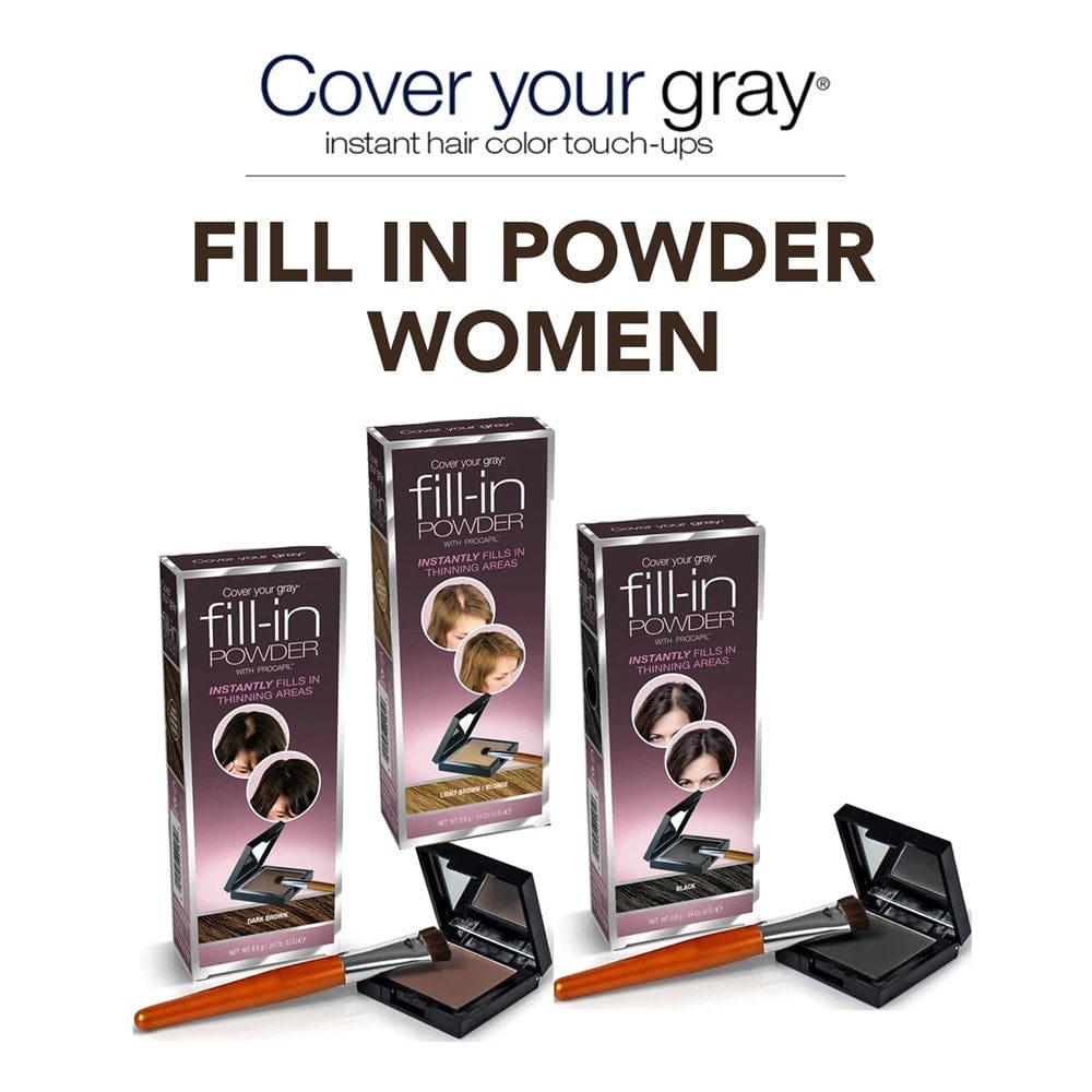 COVER YOUR GRAY Fill In Powder Women (Black) - Nancie's Beauty Products